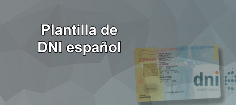 Plantilla de DNI español editable [PSD]